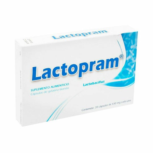 Lactopram (Lactobacillus) 430 mg Caja con 20 Cápsulas – Farmacia Sanorim