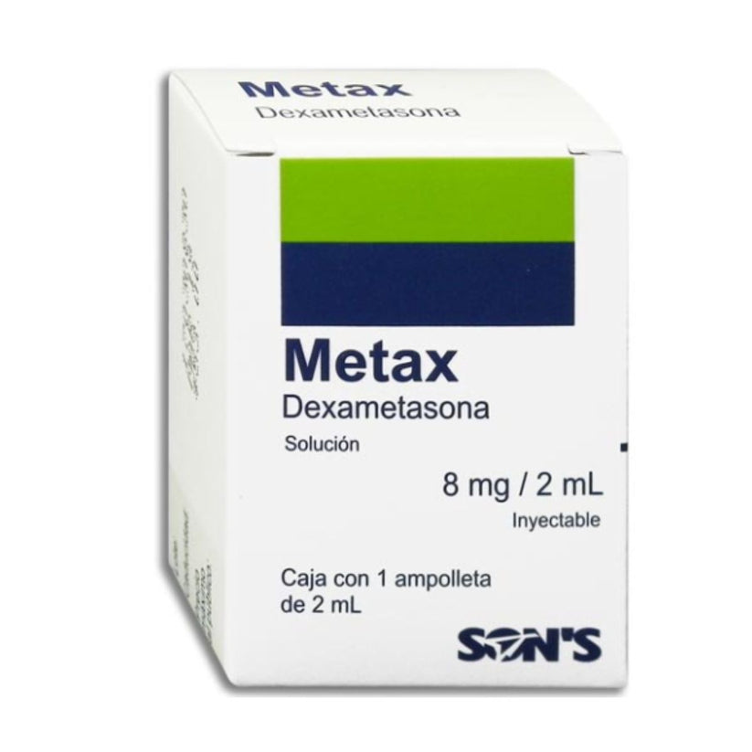 Metax (Dexametasona) 8 mg / 2 ml Caja con 1 Ámpula Inyectable ...