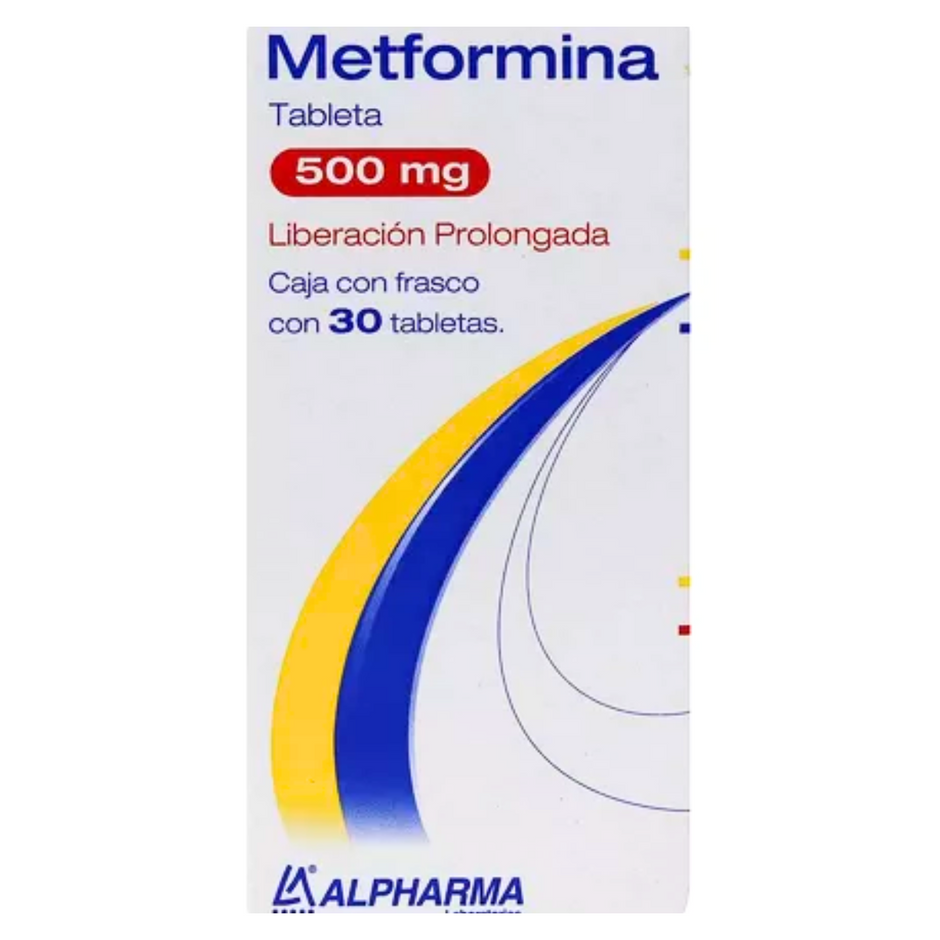 Metformina 500 mg 30 Tabletas Liberación Prolongada – Farmacia Sanorim
