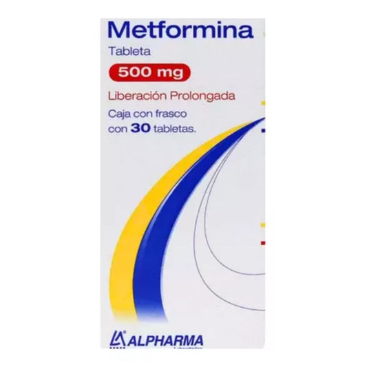 Metformina 500 mg Frasco con 30 Tabletas Lp – Farmacia Sanorim