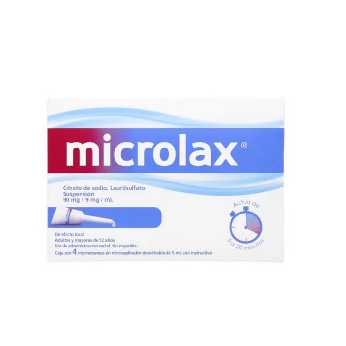 Microlax Enemas Caja con 4 Microenemas – Farmacia Sanorim