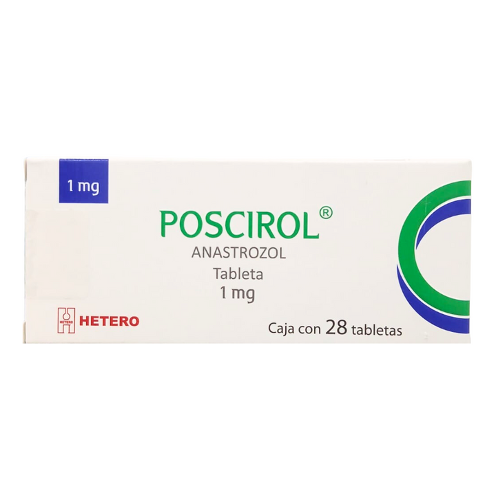 Poscirol (Anastrozol) 1 mg Caja con 28 Tabletas – Farmacia Sanorim