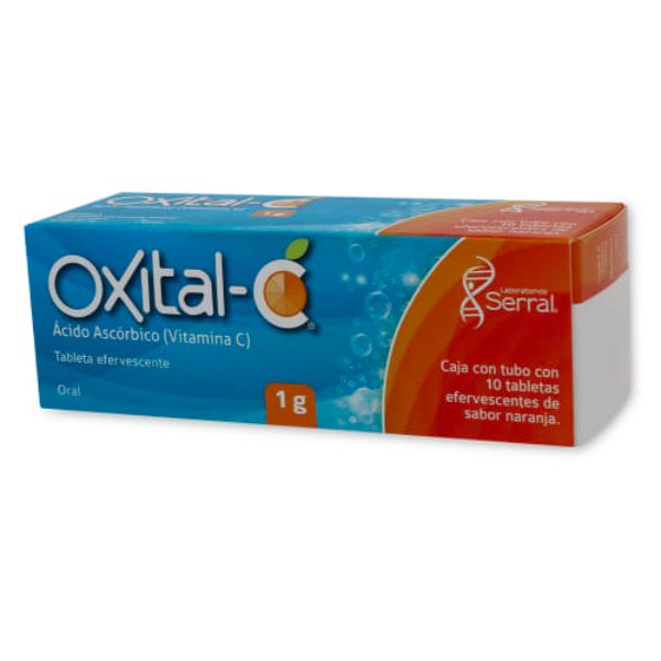Oxital-C Ácido Ascórbico (Vitamina C) 1 g 10 Comprimidos Efervescentes ...