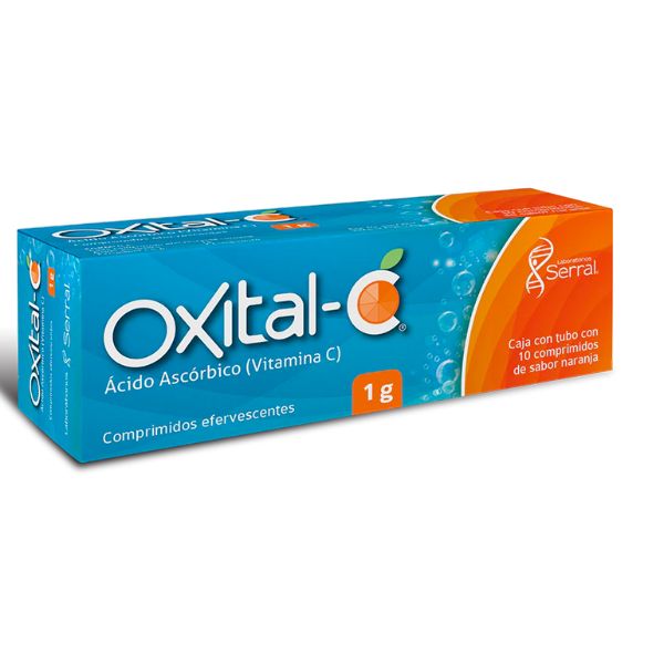 Oxital-C Ácido Ascórbico (Vitamina C) 1 g 10 Comprimidos Efervescentes ...