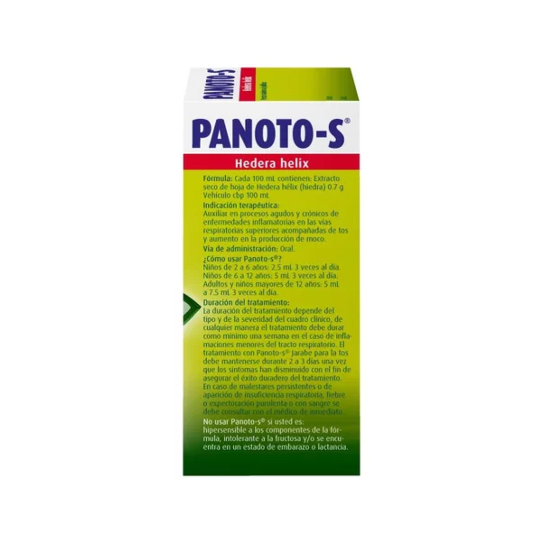 Panoto-s (Hedera Helix) 0.7 g/ 100 mL Frasco con Jarabe 100 mL ...