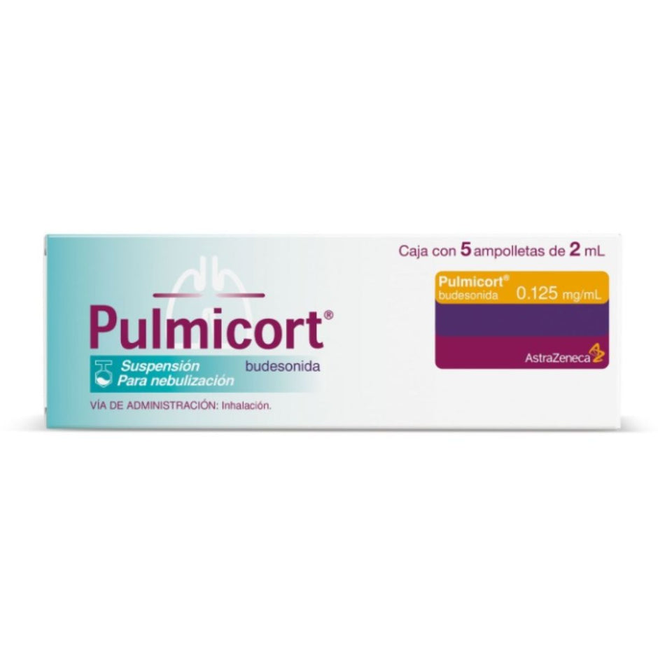 Pulmicort (Budesónida) .125 mg Suspensión para Nebulizar Caja con 5 Am ...