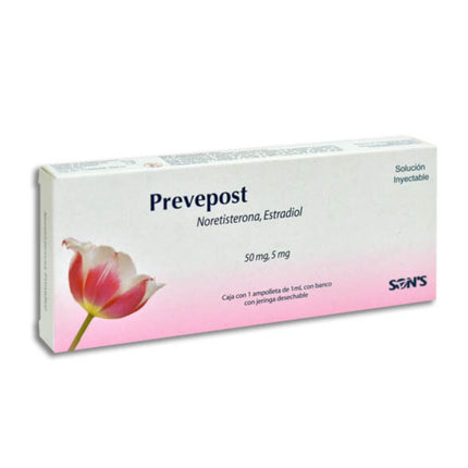 Prevepost (Noretisterona / Estradiol) Inyectable Caja con 1 Ámpula Iny ...
