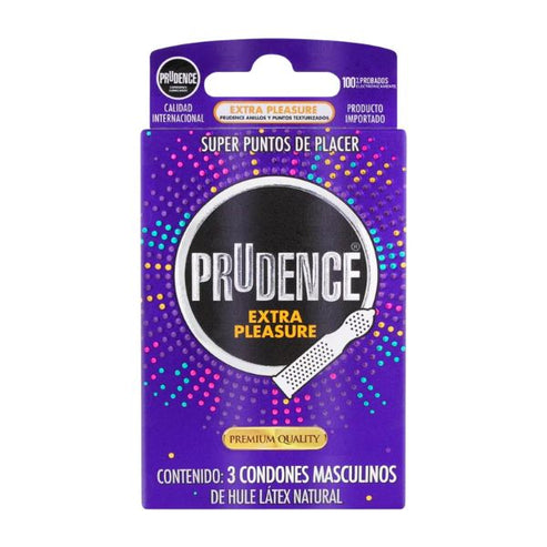 Prudence Extra Pleasure Caja con 3 Preservativos Masculinos – Farmacia ...