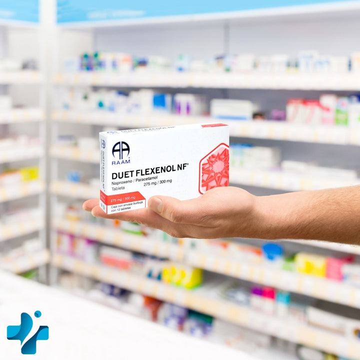 Duet Flexenol NF (Naproxeno/Paracetamol) 275 mg/300 mg Caja con 12 Tab ...