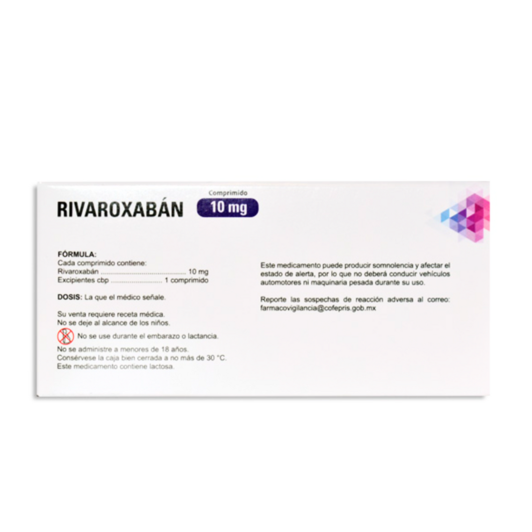 Rivaroxabán 10 Mg Caja con 30 Comprimidos – Farmacia Sanorim