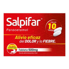 Salpifar (Paracetamol) 500 mg Caja con 10 Tabletas – Farmacia Sanorim