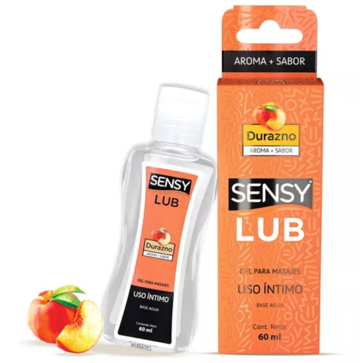 Sensy Lub Gel para Masajes 60 mL Sabor y Aroma a Durazno – Farmacia Sanorim
