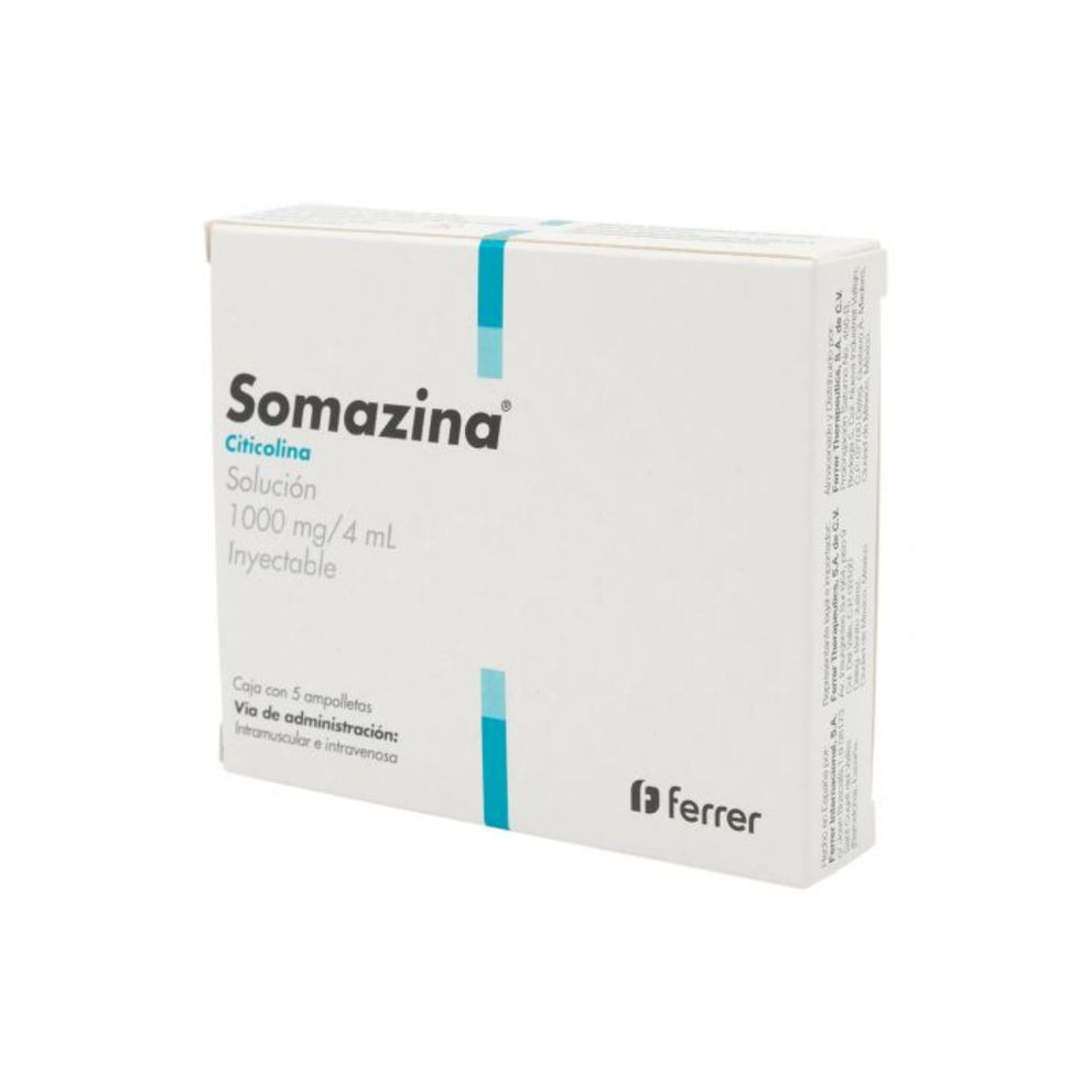 Somazina (Citicolina) 1000 mg Caja con 5 Ámpulas Inyectables – Farmacia ...