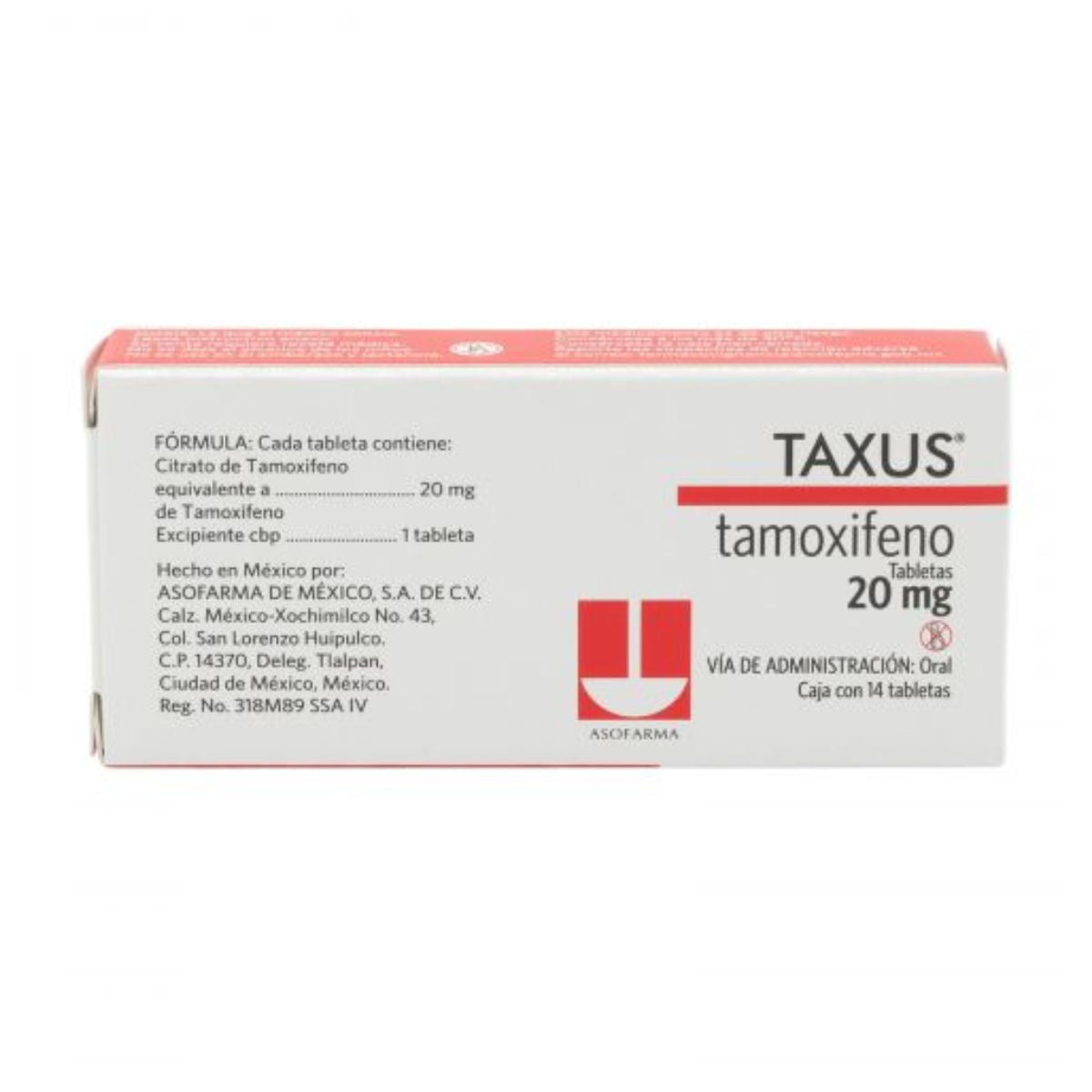 Taxus (Tamoxifeno) 20 mg Caja con 30 Tabletas – Farmacia Sanorim