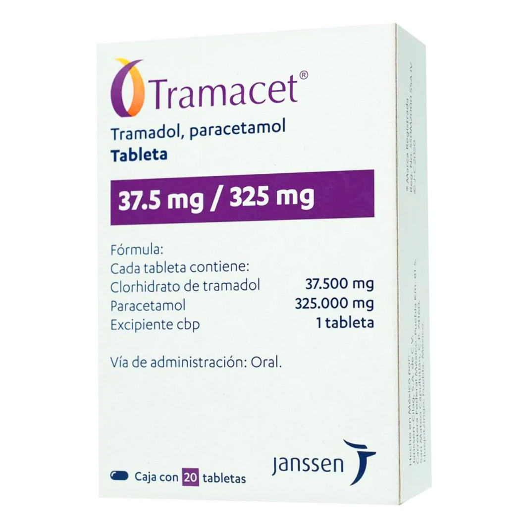 Tramacet (Tramadol Paracetamol) Caja Con 20 Tabletas – Farmacia Sanorim
