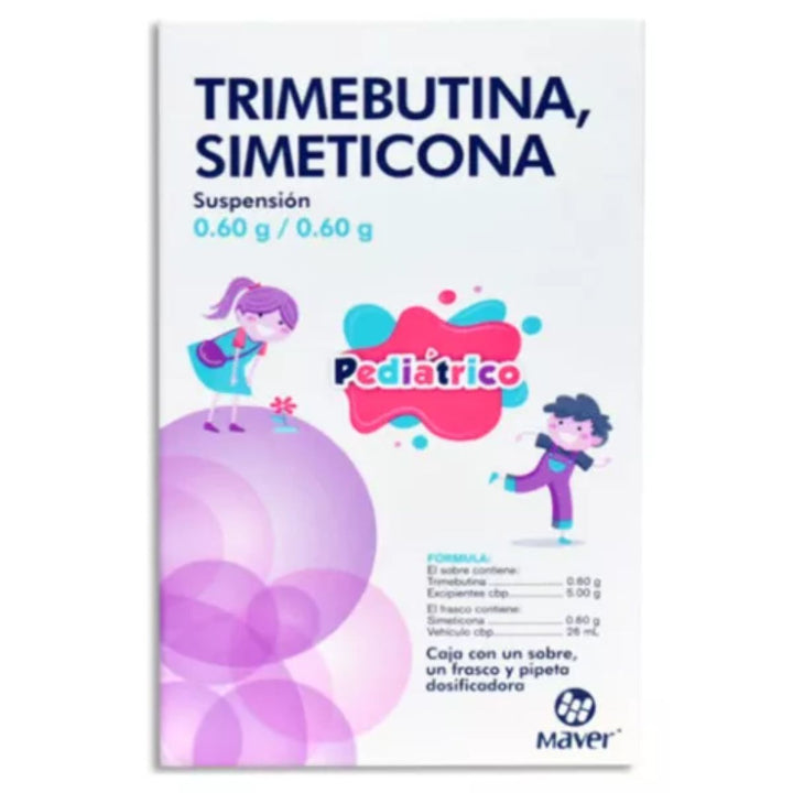 Trimebutina / Simeticona 0.60 g / 0.60 g Caja con frasco con 26 ml de ...