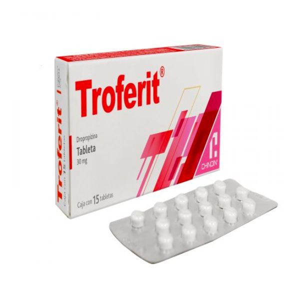 Troferit (Dropropizina 30 mg) Caja con 15 Tabletas – Farmacia Sanorim