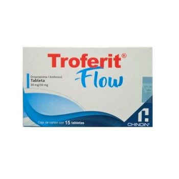 Troferit Flow (Dropropizina/Ambroxol) 30mg/30mg Caja con 15 Tabletas ...