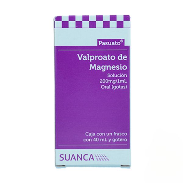 Pasuato (Valproato de Magnesio) 200 mg/ 1 ml Caja con Frasco De 40 ml ...