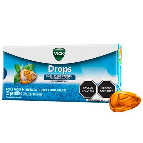 Vick Drops Pastillas Sabor Mentol Caja con 20 Pastillas – Farmacia Sanorim