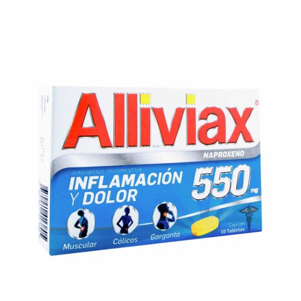 Alliviax 550 mg Caja con 10 Tabletas – Farmacia Sanorim