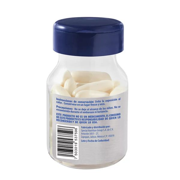 Calcio con Vitamina D3 Frasco con 30 Cápsulas 1.3 G Naturagel ...