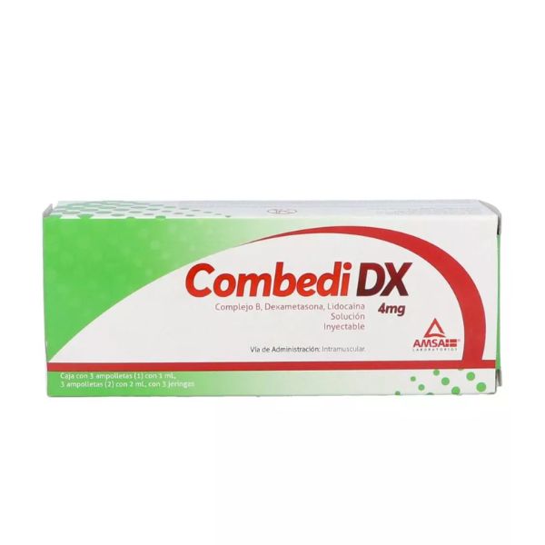Combedi DX (Complejo B/Dexametasona/Lidocaina) Caja con 6 Ampolletas – Farmacia Sanorim