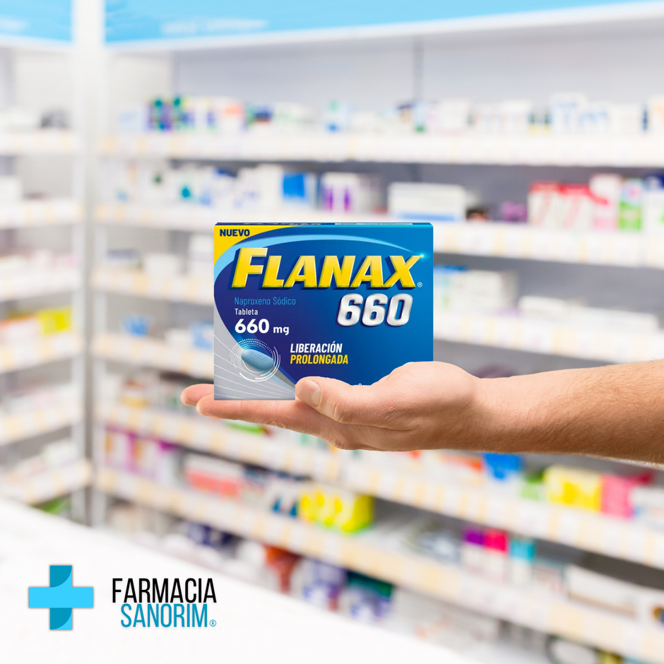 Flanax (Naproxeno Sódico) 660 mg Liberación Prolongada 8 Tabletas ...