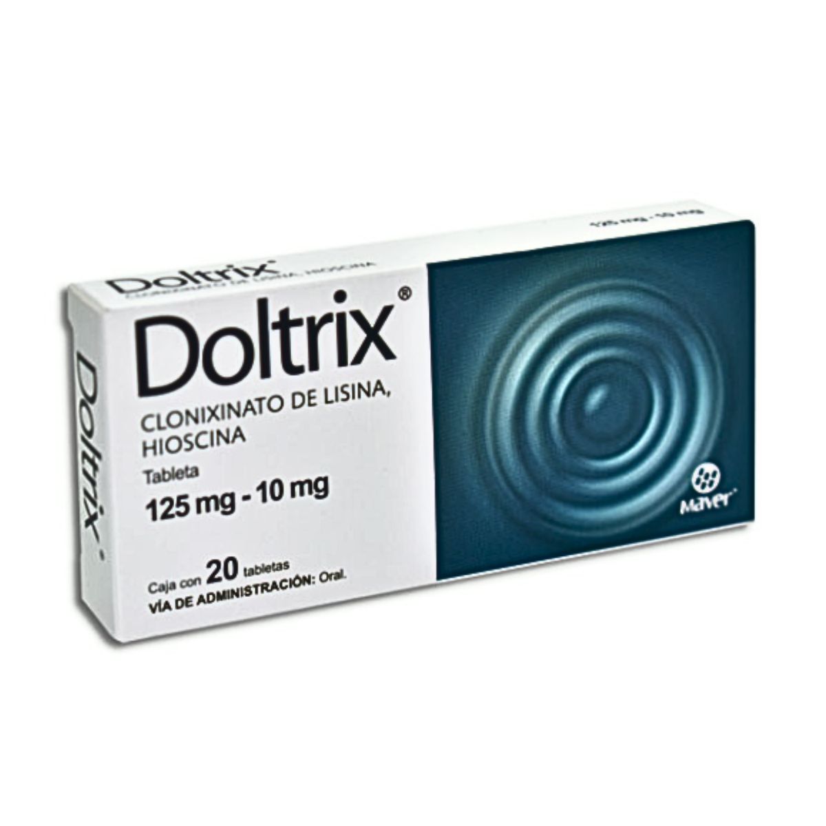 Doltrix (Clonixinato de Lisina/ Hioscina) 125 mg/ 10 mg Caja con 20 Ta ...