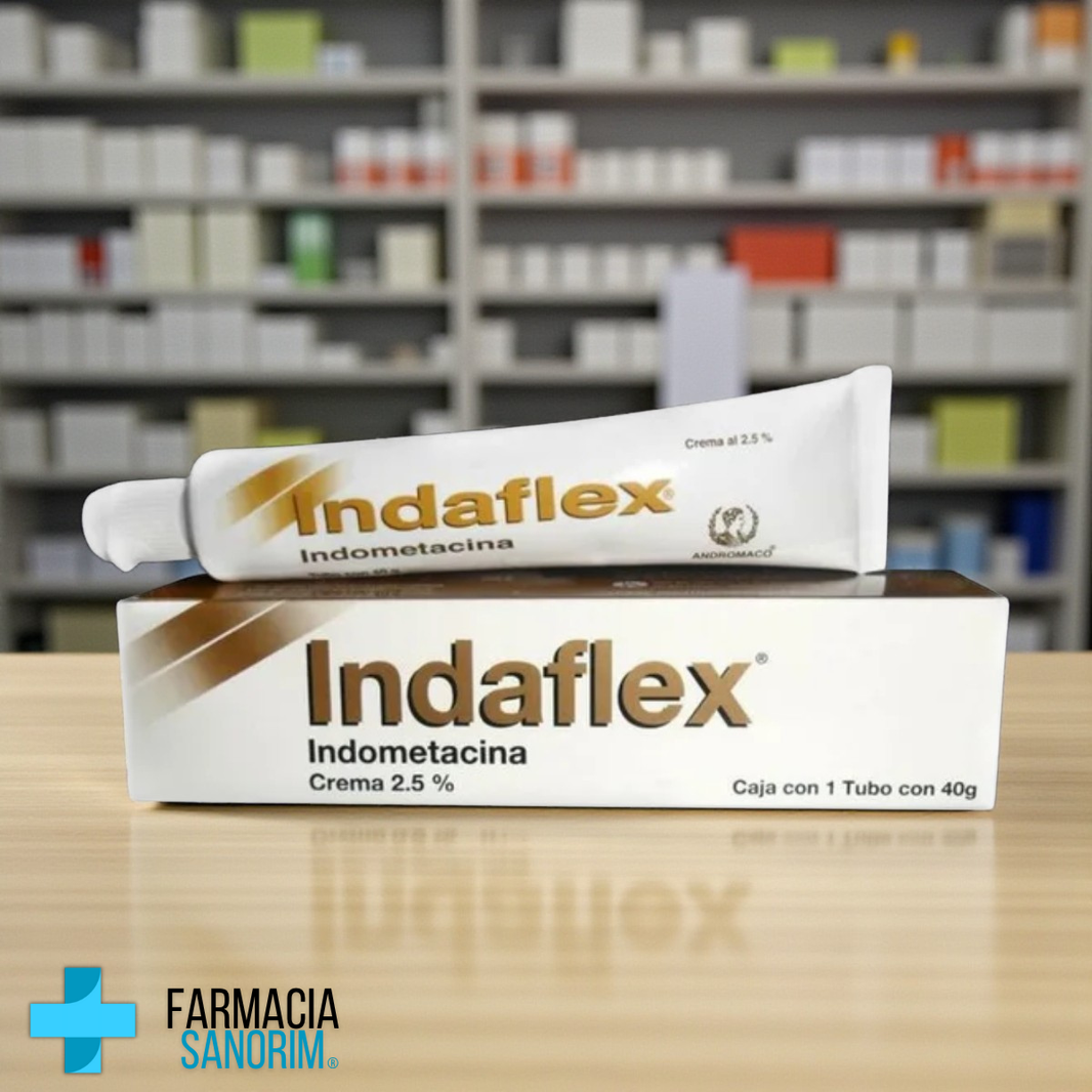 Indaflex (Indometacina) Crema 2.5% Caja con Tubo con 40g – Farmacia Sanorim