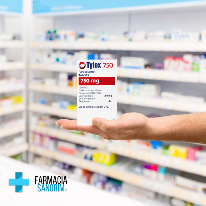 Tylex (Paracetamol) 750 mg Caja con 20 Tabletas – Farmacia Sanorim