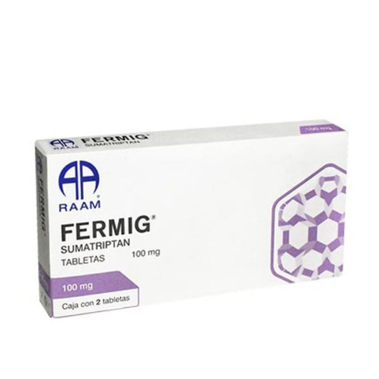 Fermig (Sumatriptan) 100 mg Caja con 2 Tabletas – Farmacia Sanorim