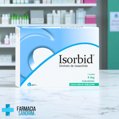 Dinitrato de Isosorbida 5mg Isorbid Sublingual Caja con 40 Tabletas ...