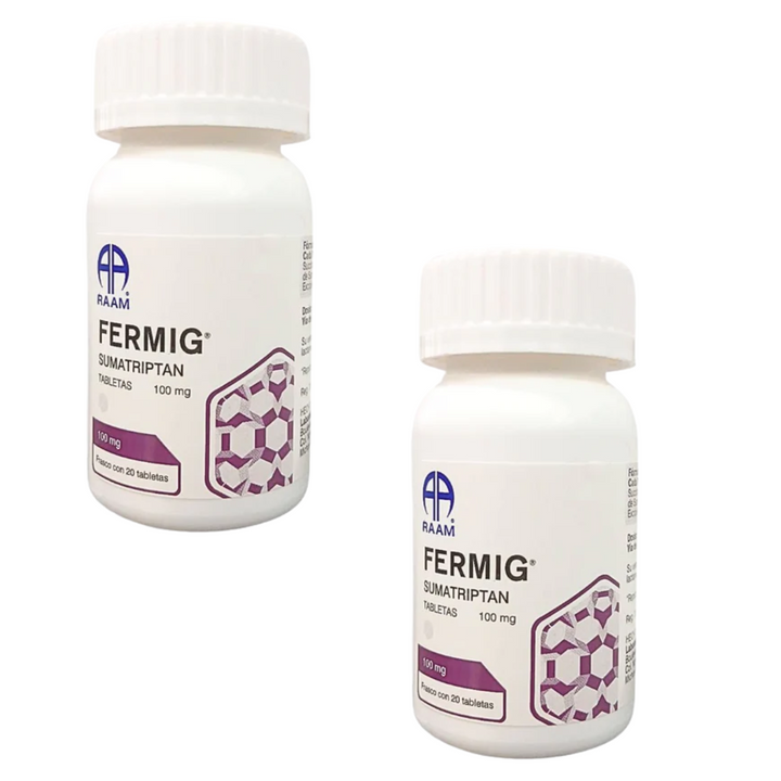 Fermig (Sumatriptan) 100 mg Frasco con 20 Tabletas – Farmacia Sanorim