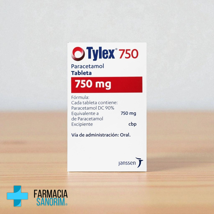 Tylex (Paracetamol) 750 mg Caja con 20 Tabletas – Farmacia Sanorim