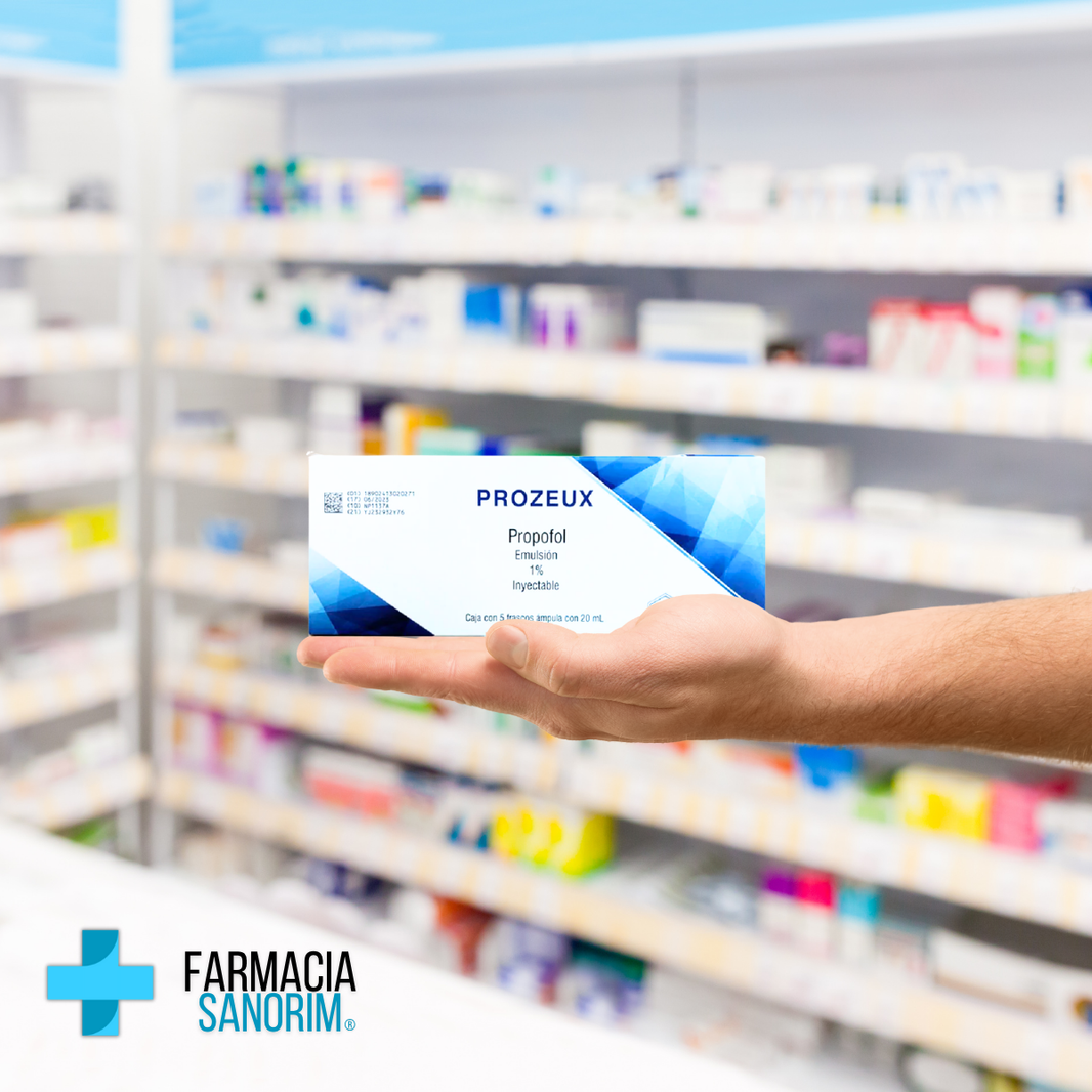 Propofol Emulsión Inyectable 1% 5 Ampulas 20 ml Prozeux – Farmacia Sanorim