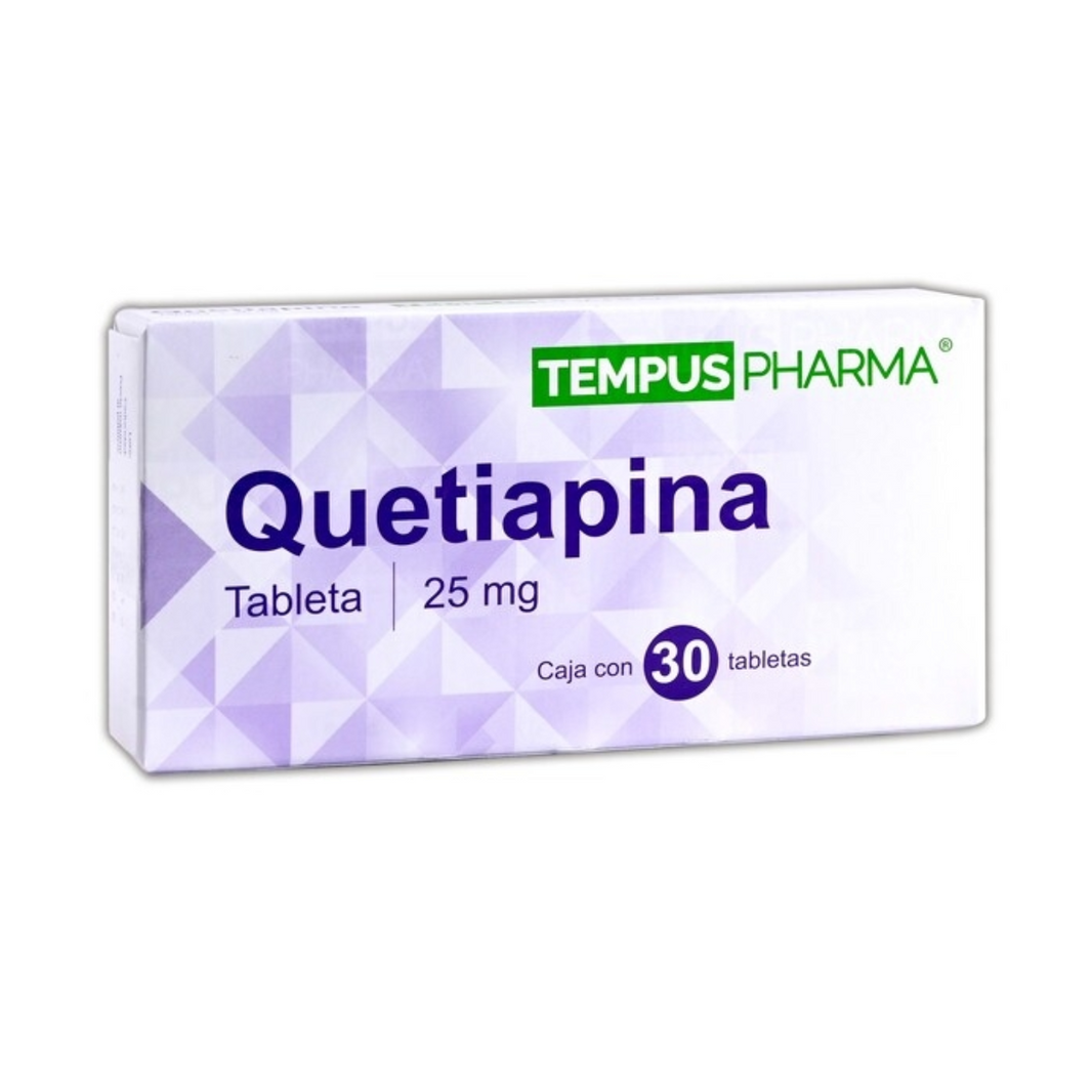 Quetiapina 25 mg Caja con 30 Tabletas – Farmacia Sanorim