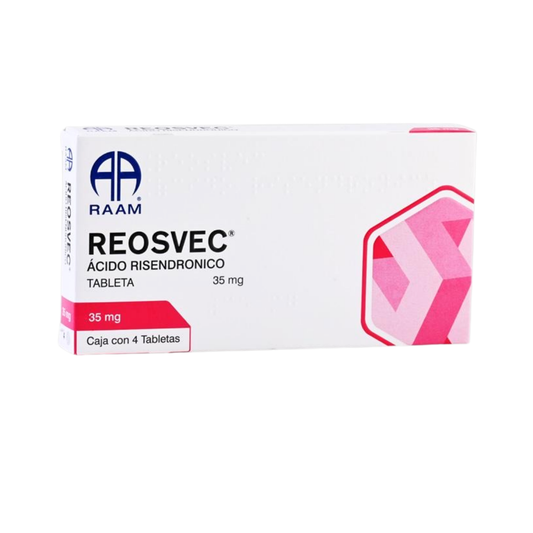 Reosvec (Ácido Risedronico) 35 mg 4 Tabletas RAAM Laboratorios ...