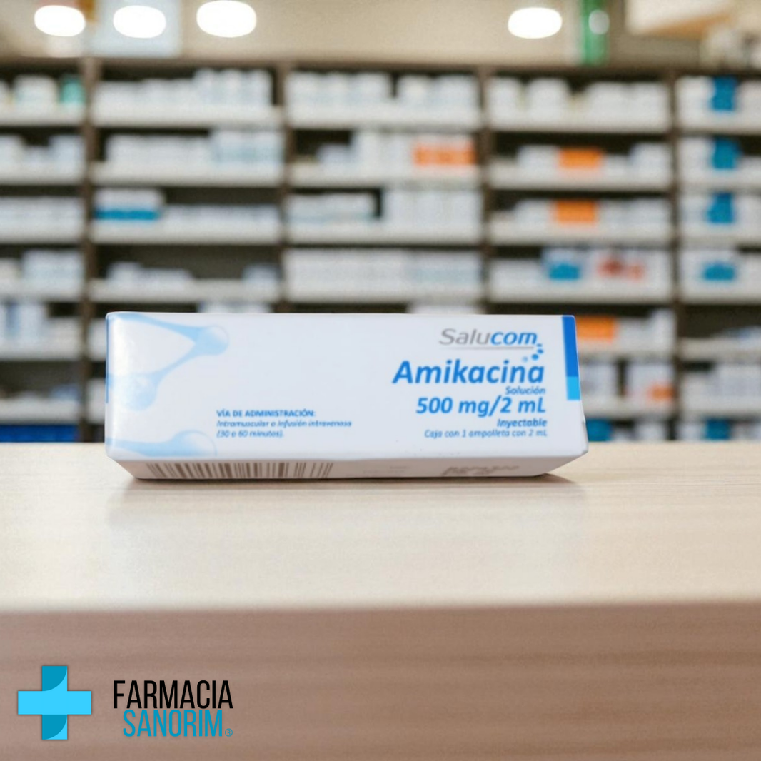 Amikacina 500mg/2ml Inyectable Caja con 1 Ampolleta Salucom – Farmacia ...