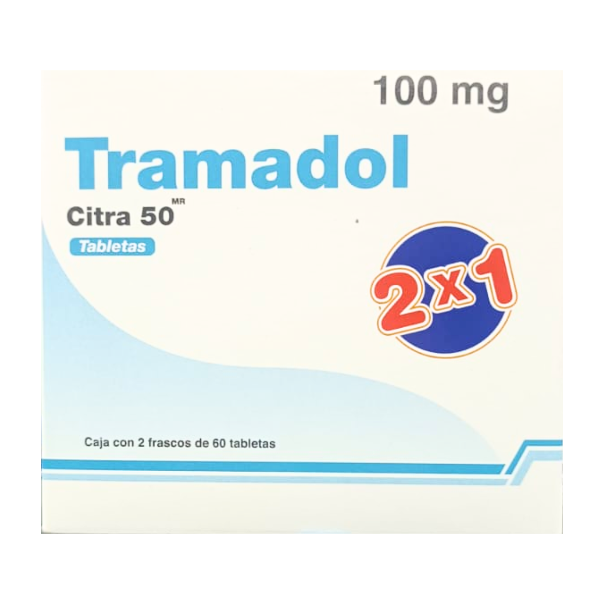 Tramadol 100 mg Caja con 2 Frascos con 60 Tabletas c/u – Farmacia Sanorim