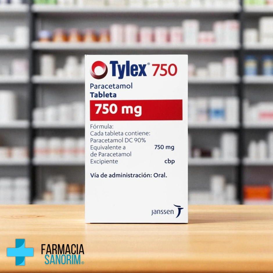 Tylex (Paracetamol) 750 mg Caja con 20 Tabletas – Farmacia Sanorim