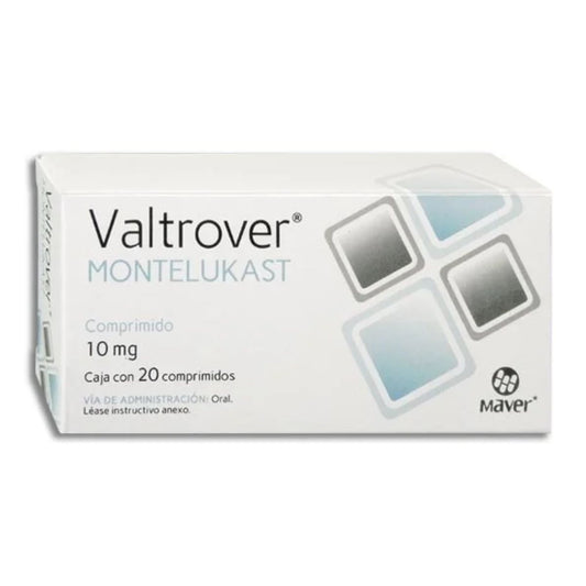 Valtrover (Montelukast) 10 mg Caja con 20 tabletas | Maver Laboratorio ...