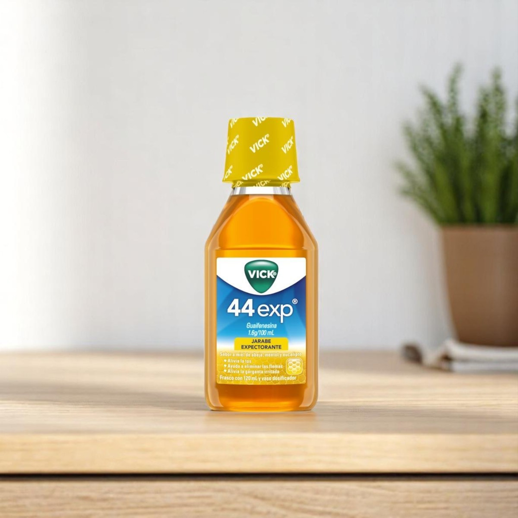 Vick 44 Exp (Guaifenesina) Jarabe Sabor Miel 120 ml – Farmacia Sanorim