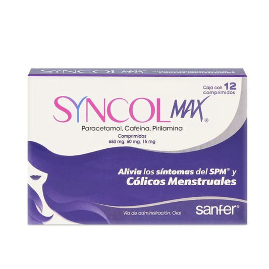 Syncol Max Caja con 12 Comprimidos – Farmacia Sanorim