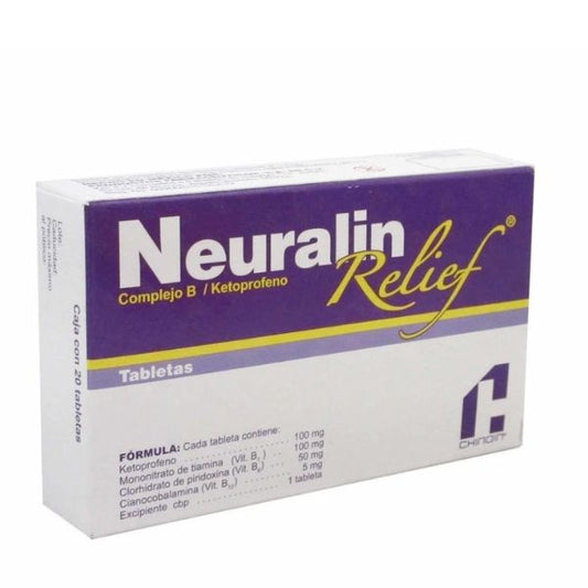 Neuralin Relief Caja con 20 Tabletas – Farmacia Sanorim